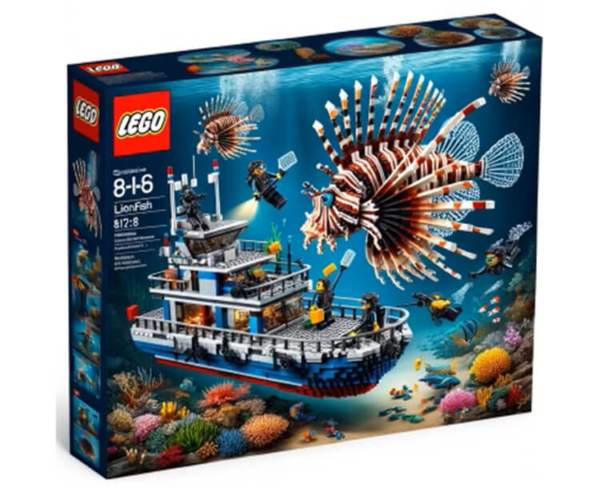 AI Generated LEGO Sets Bring Awareness to Lionfish - Lionfish Divers